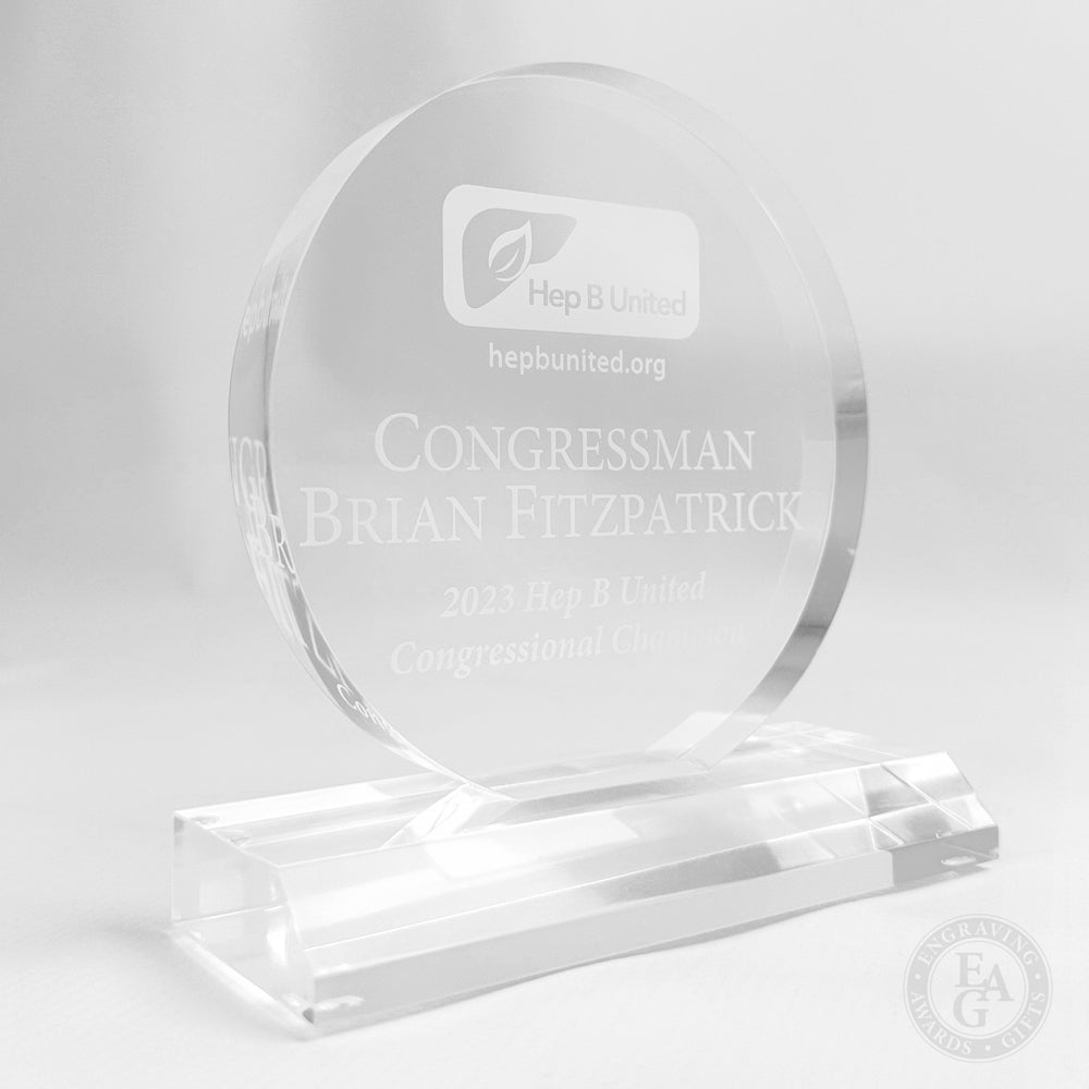 Small Clear Circle Acrylic Awards - Engraving, Awards & Gifts