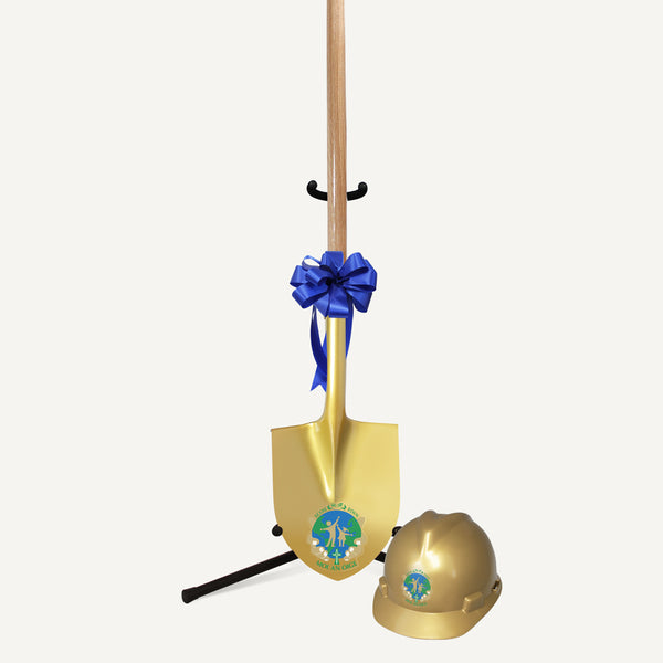 Groundbreaking Ceremonial Shovel Kit - Gold Finish Long Handle ...