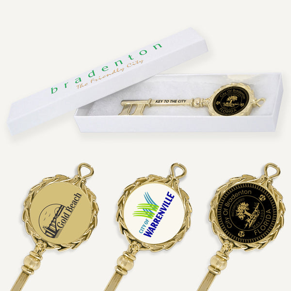 6" Gold Plated Ceremonial Key - Engraving, Awards & Gifts