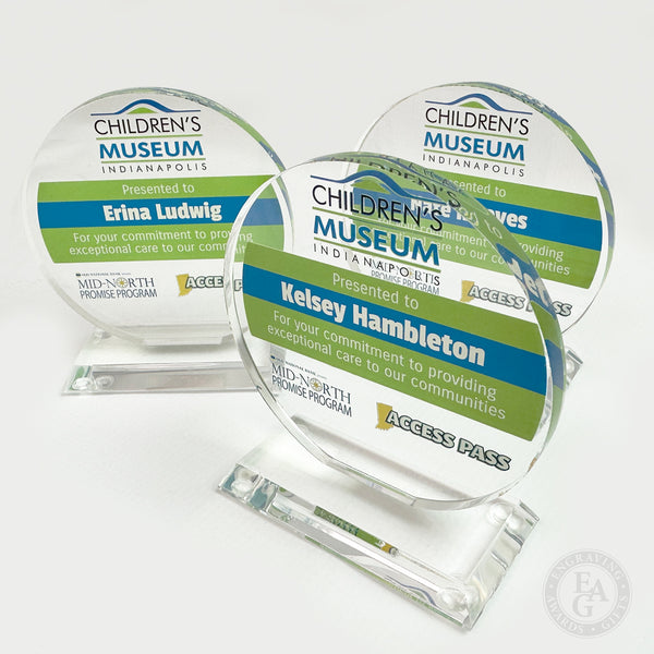 Small Clear Circle Acrylic Awards - Engraving, Awards & Gifts