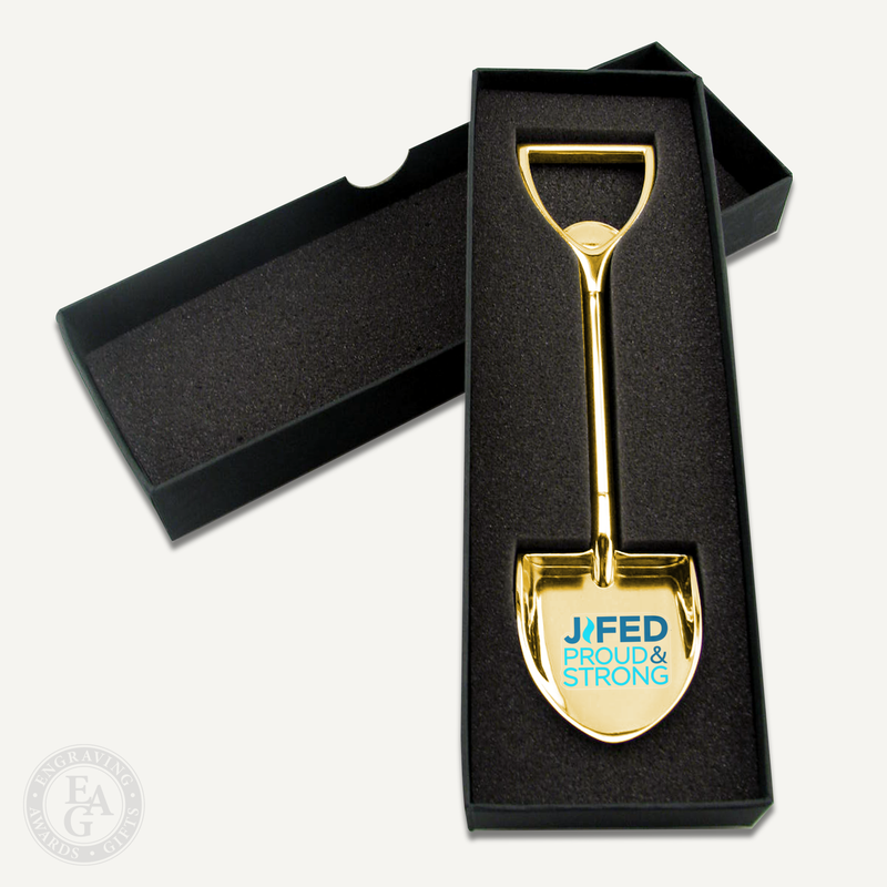 7" Gold & Silver Miniature Ceremonial Shovels - Engraving, Awards & Gifts