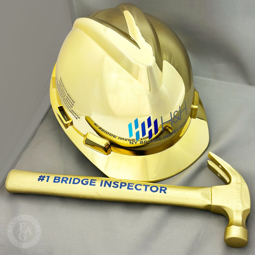 Gold Painted Traditional Hammer - Engraving, Awards & Gifts