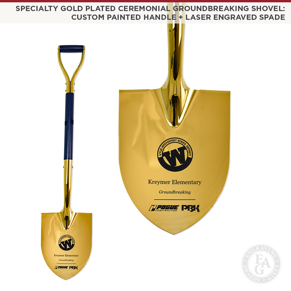 Specialty Gold Plated Ceremonial Groundbreaking Shovel - D-Handle ...
