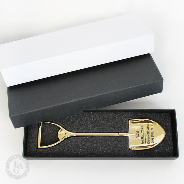 7" Gold & Silver Miniature Ceremonial Shovels - Engraving, Awards & Gifts