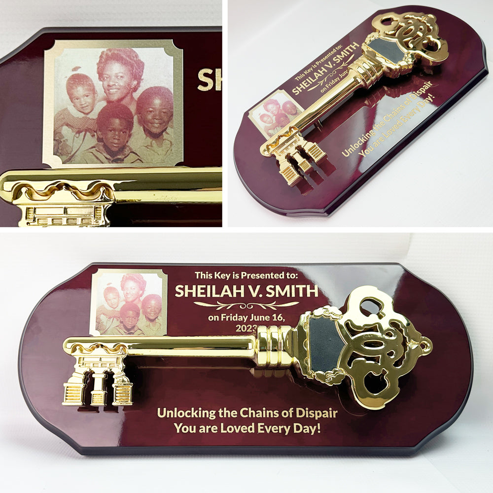 16" x 7" Ceremonial Key Plaque - Engraving, Awards & Gifts