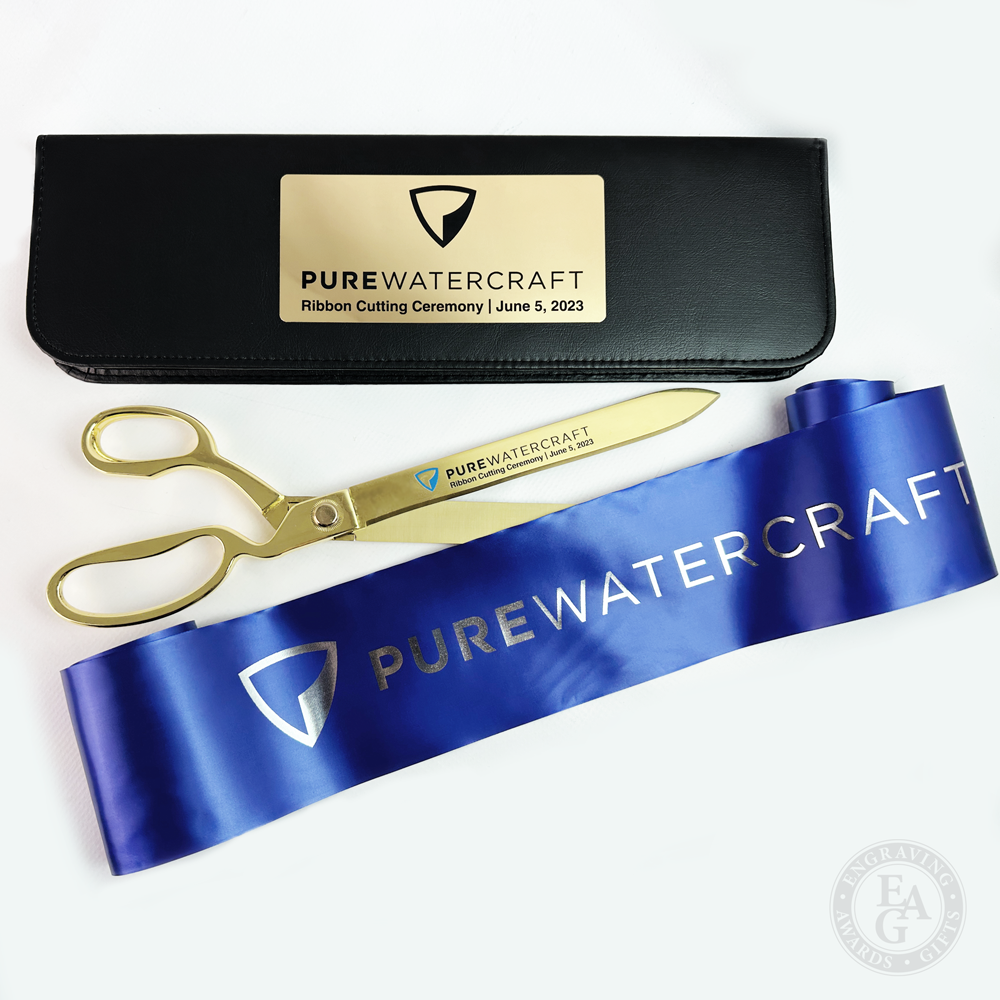 4" Wide Metallic Silver Printed Ribbon - Engraving, Awards & Gifts