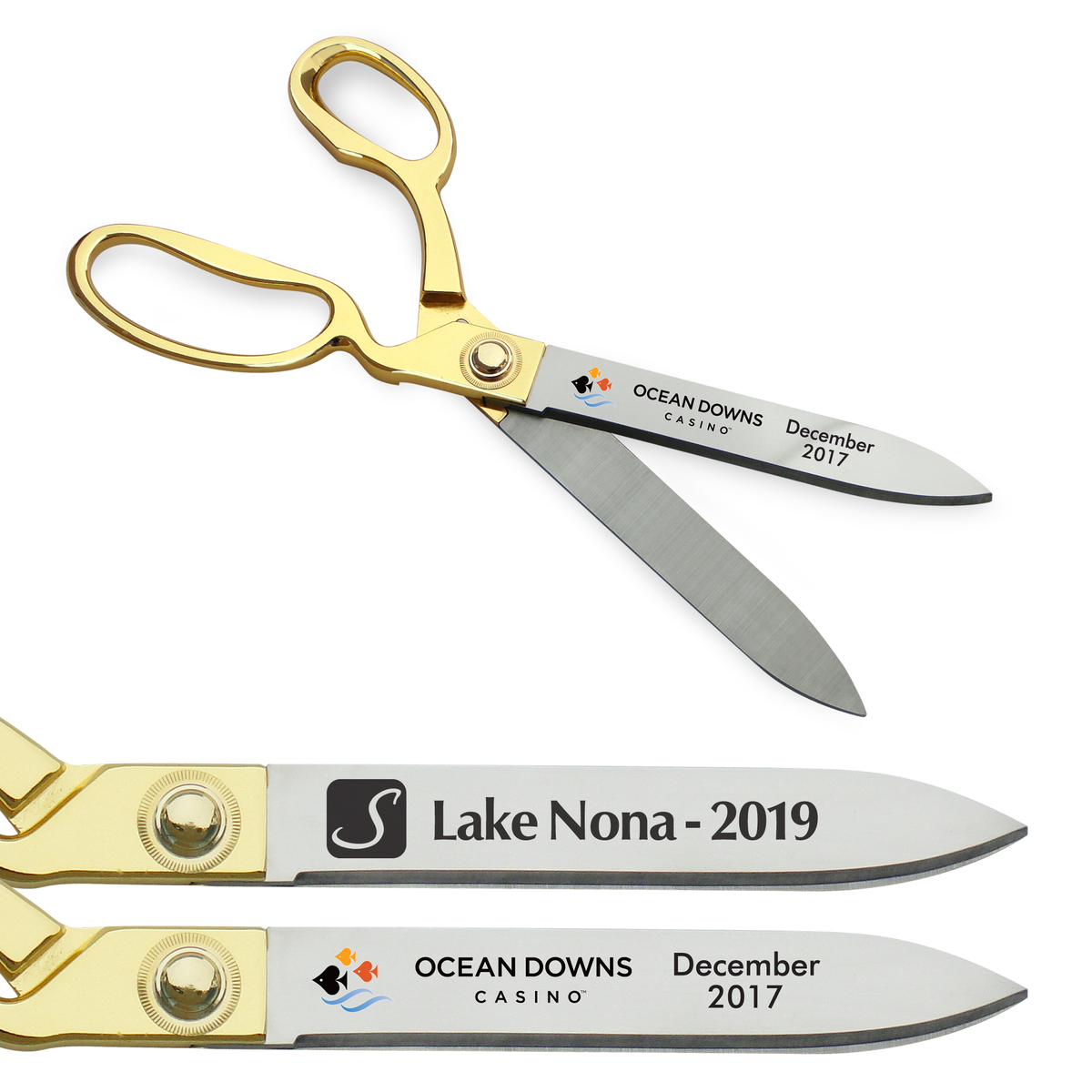10-1/2" Ceremonial Ribbon Cutting Scissors - Engraving, Awards & Gifts