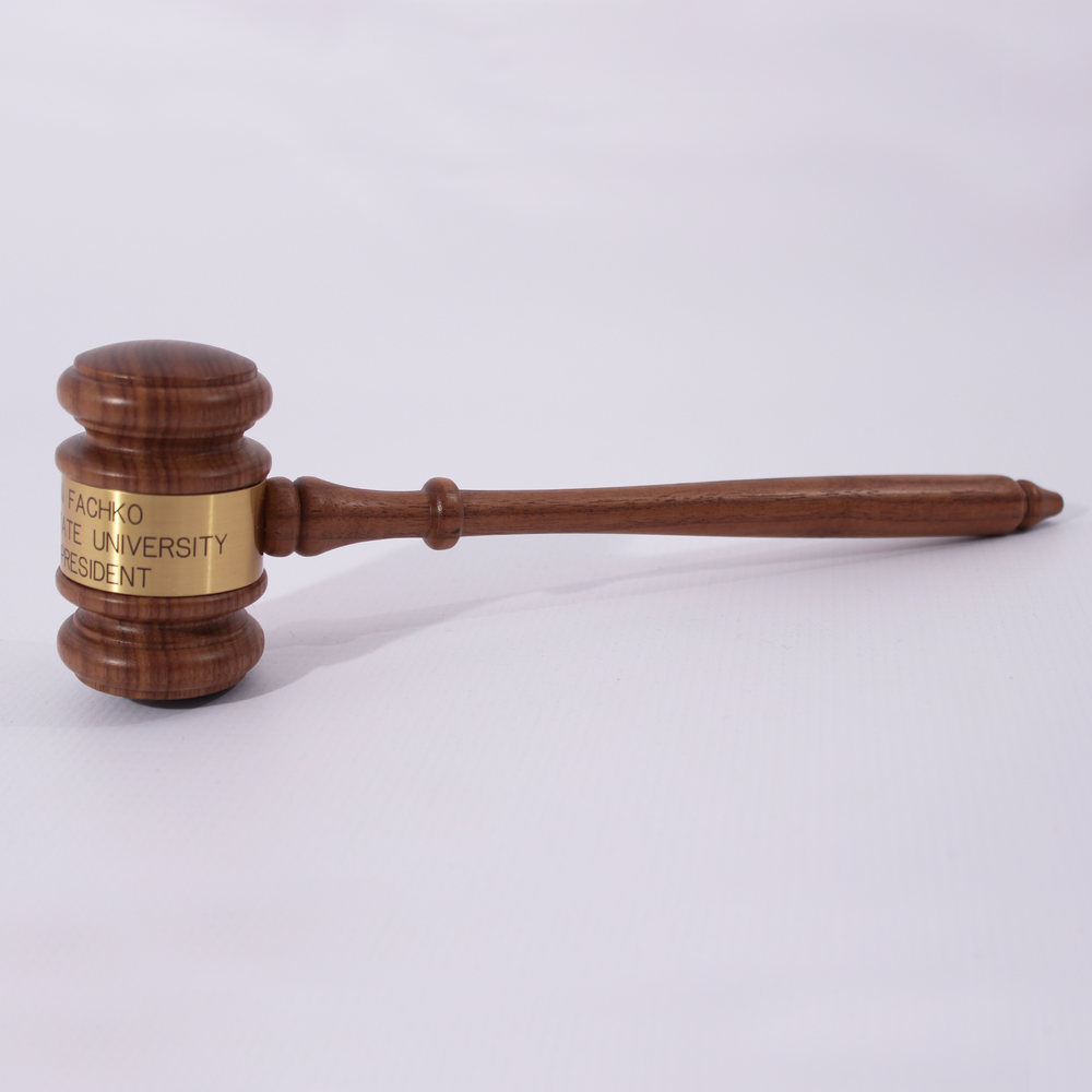 10-1/2" Deluxe Walnut Finish Gavel with Gift Box - Engraving, Awards ...