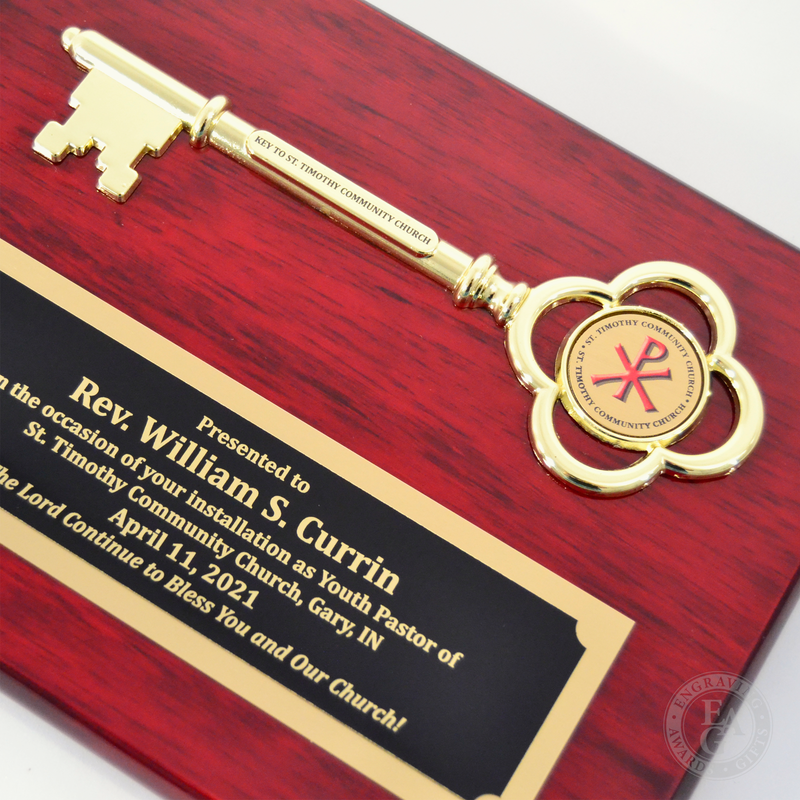 10" x 8" Ceremonial Key Plaque - Rosewood - Engraving, Awards & Gifts