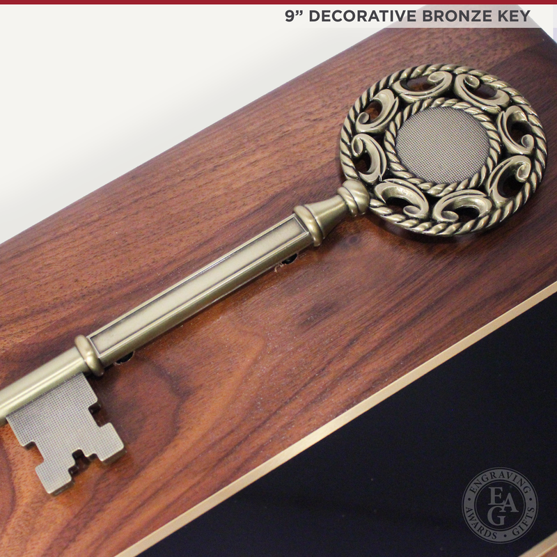 12" x 9" Ceremonial Key Plaque - Engraving, Awards & Gifts
