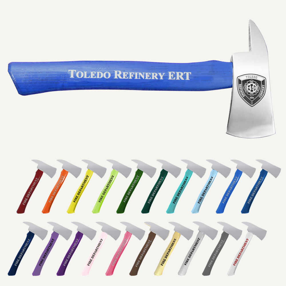 15" Chrome Plated Ceremonial Firefighter Axe - Custom Painted Handle ...