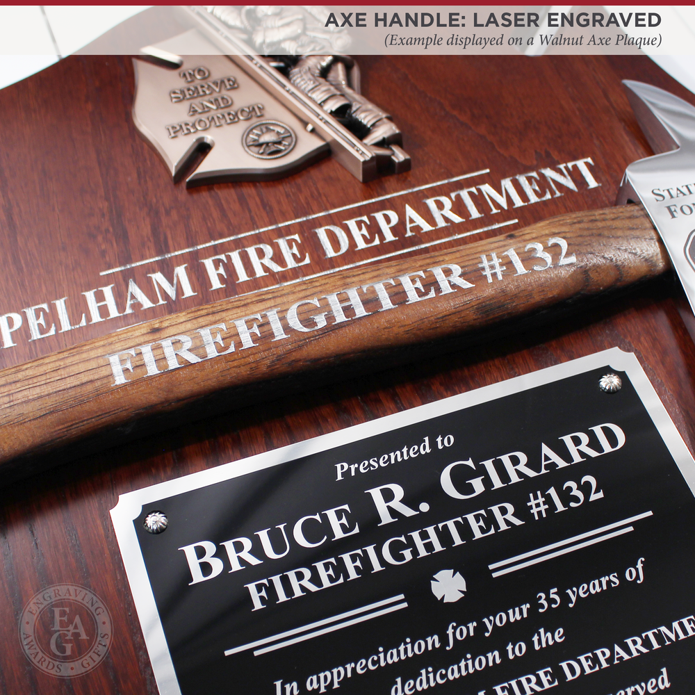 15" Chrome Plated Ceremonial Firefighter Axe - Flamed - Engraving ...