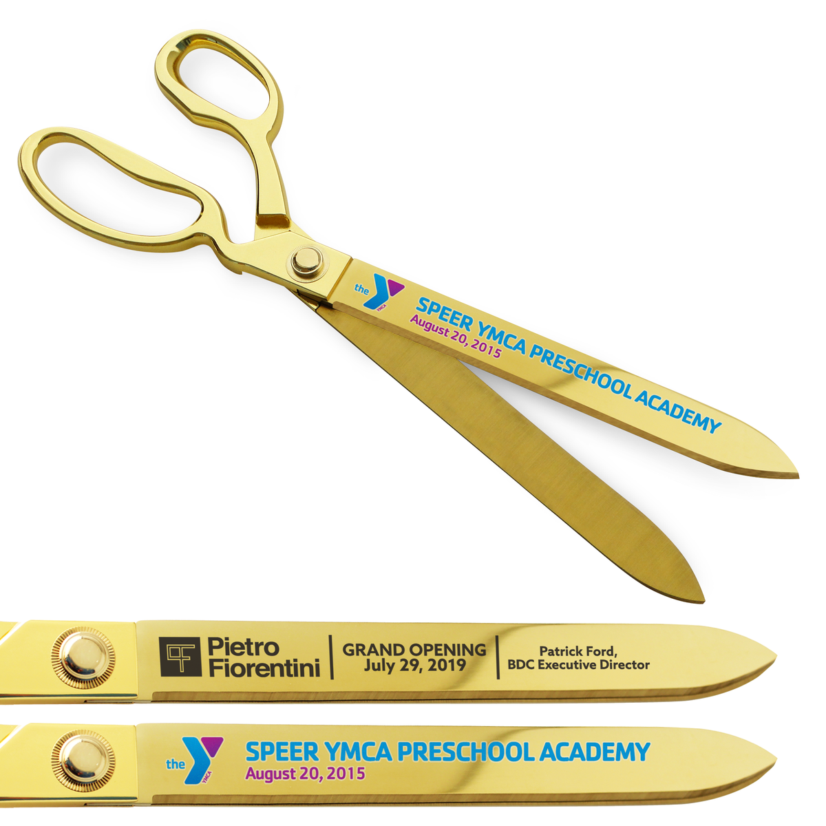 15" Gold Plated Ceremonial Ribbon Cutting Scissors - Engraving, Awards ...
