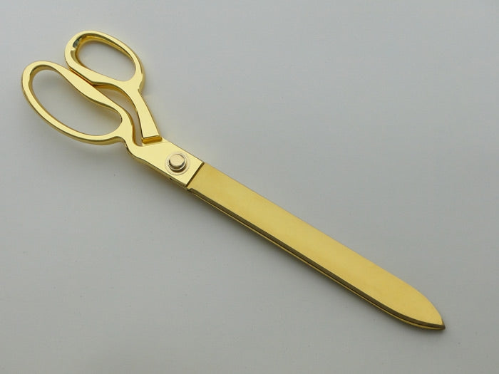 15" Gold Plated Ceremonial Ribbon Cutting Scissors - Engraving, Awards ...