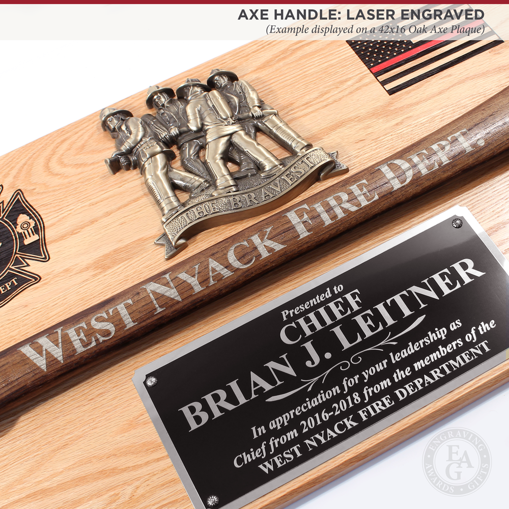 36" Chrome Plated Ceremonial Firefighter Axe - Flamed - Engraving ...