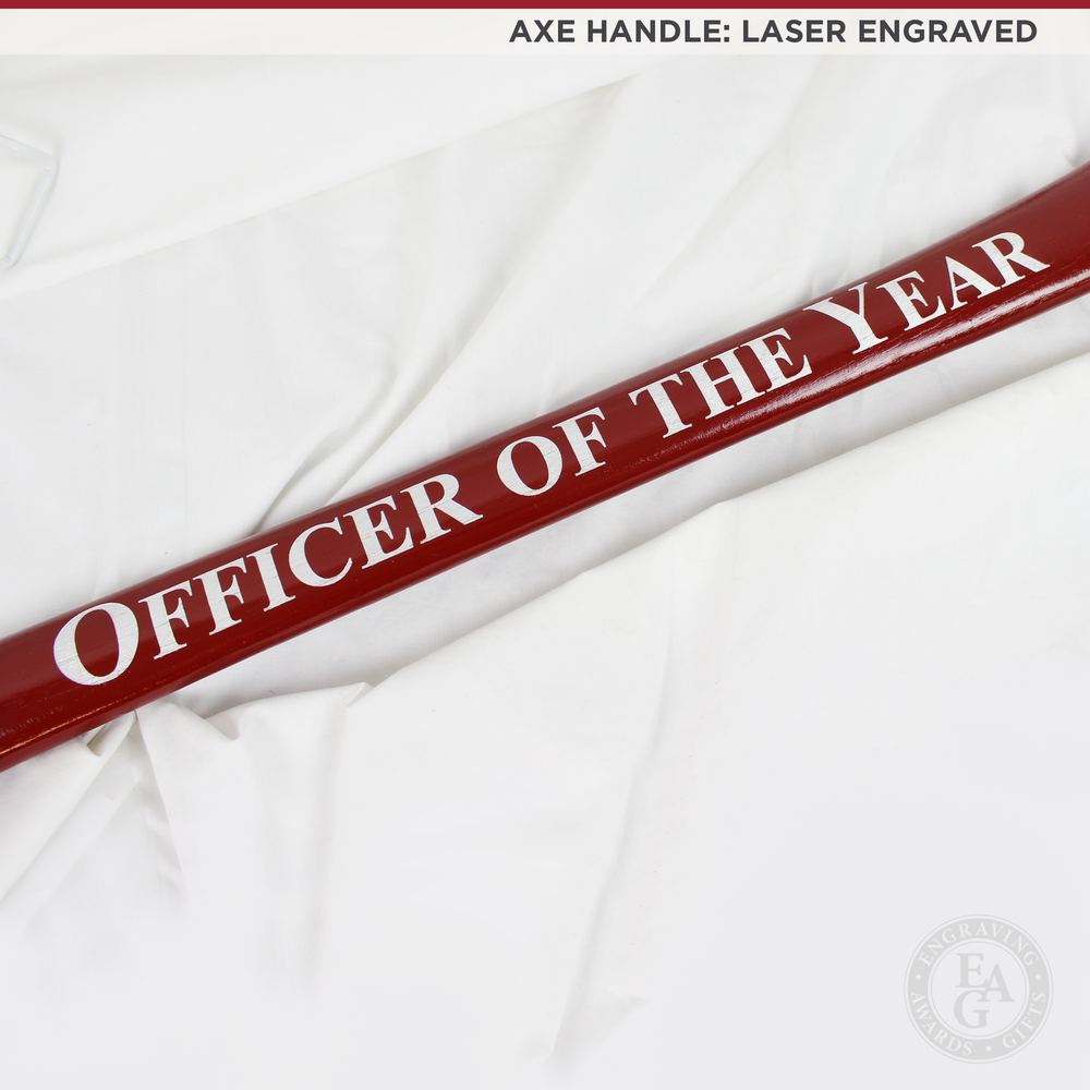 36" Chrome Plated Ceremonial Firefighter Axe - Red - Engraving, Awards ...