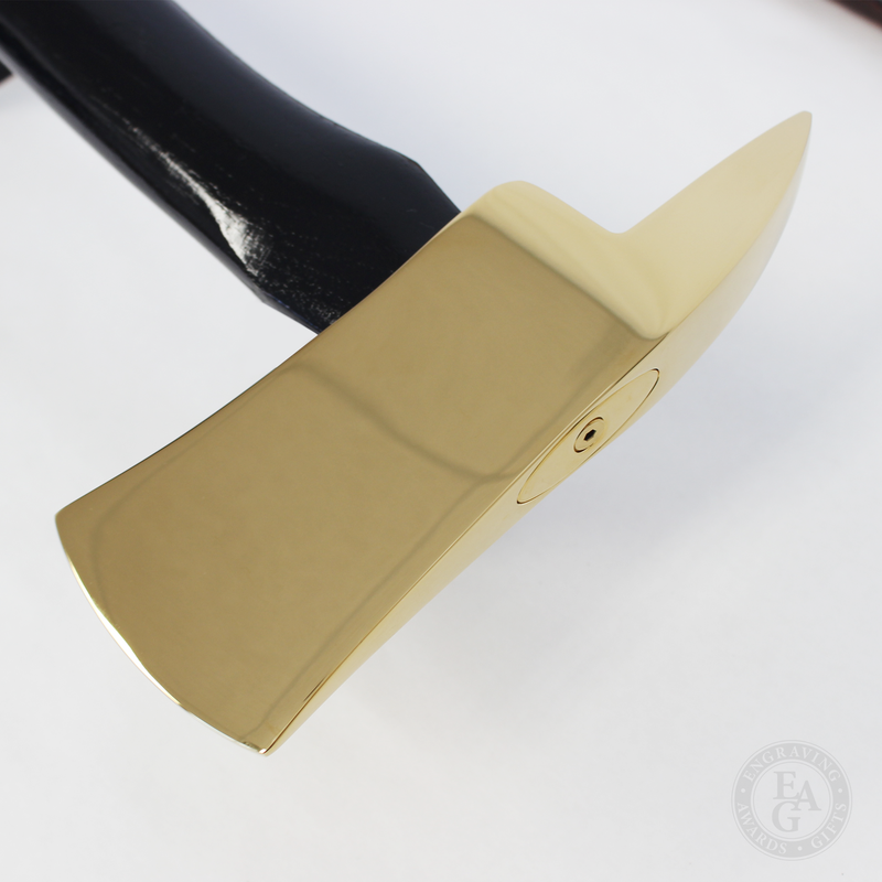 36" Gold Plated Ceremonial Firefighter Parade Axe - Black - Engraving ...