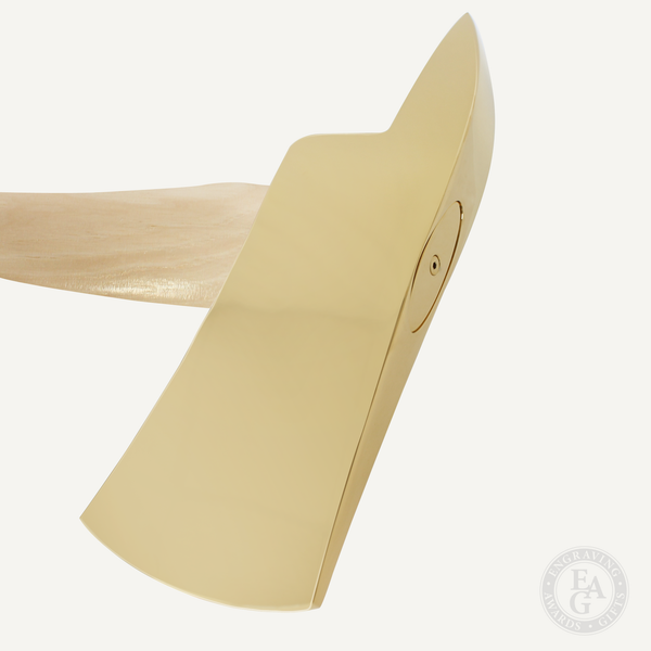 36" Gold Plated Ceremonial Firefighter Parade Axe - Natural - Engraving ...