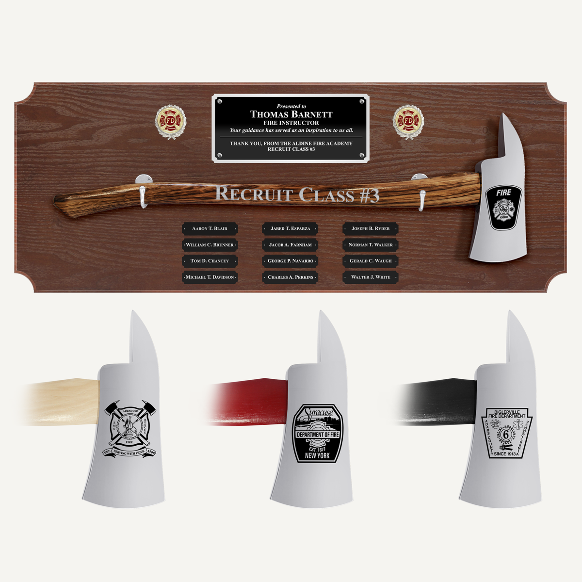 Firefighter Axe Plaques - Engraving, Awards & Gifts