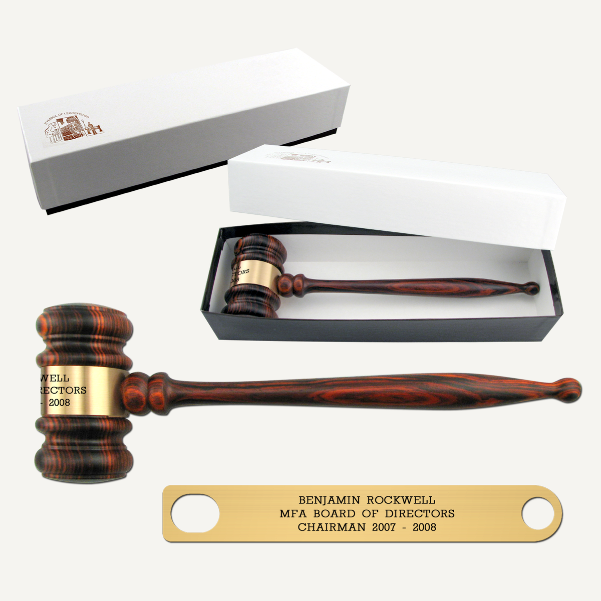 10-1/2" Imported Rosewood Gavel with Gift Box - Engraving, Awards & Gifts