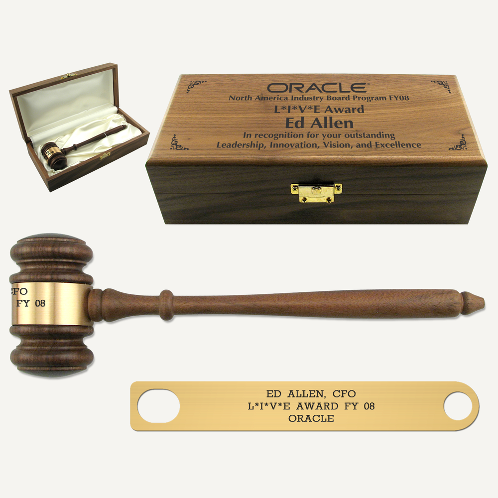 Gavel Presentation Sets - Engraving, Awards & Gifts