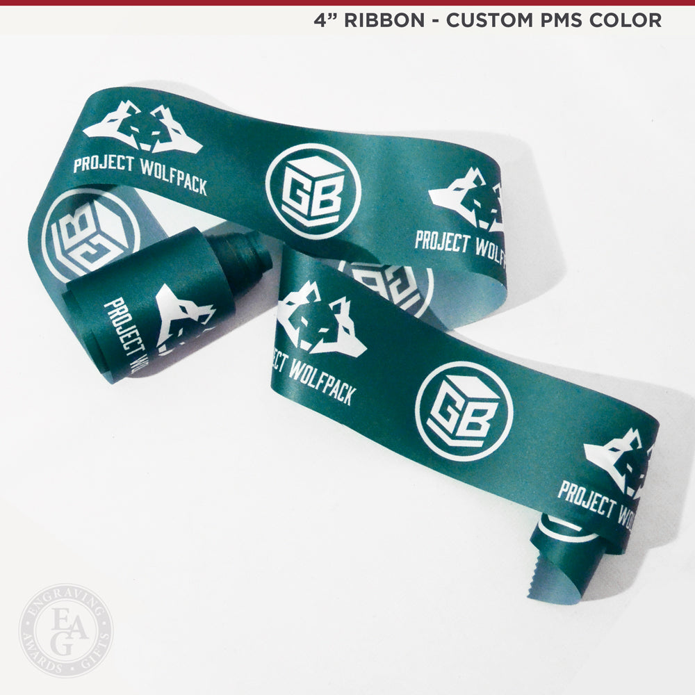 4" Custom Full Color Printed Ribbon - Engraving, Awards & Gifts
