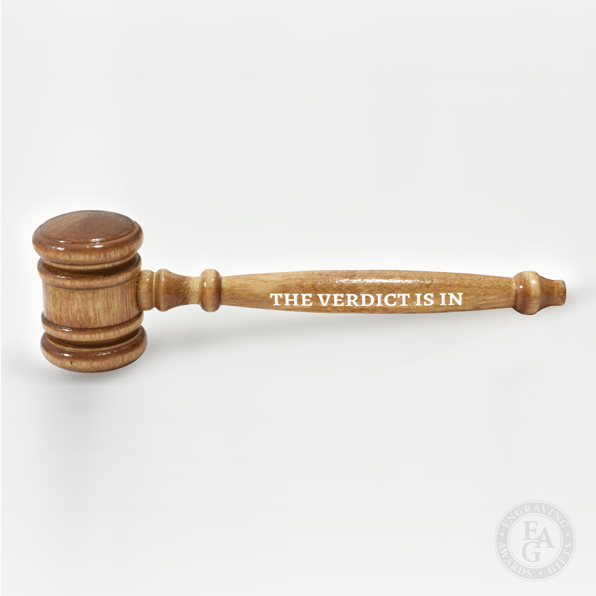 5" Walnut Finish Miniature Gavels with Imprint - Engraving, Awards & Gifts