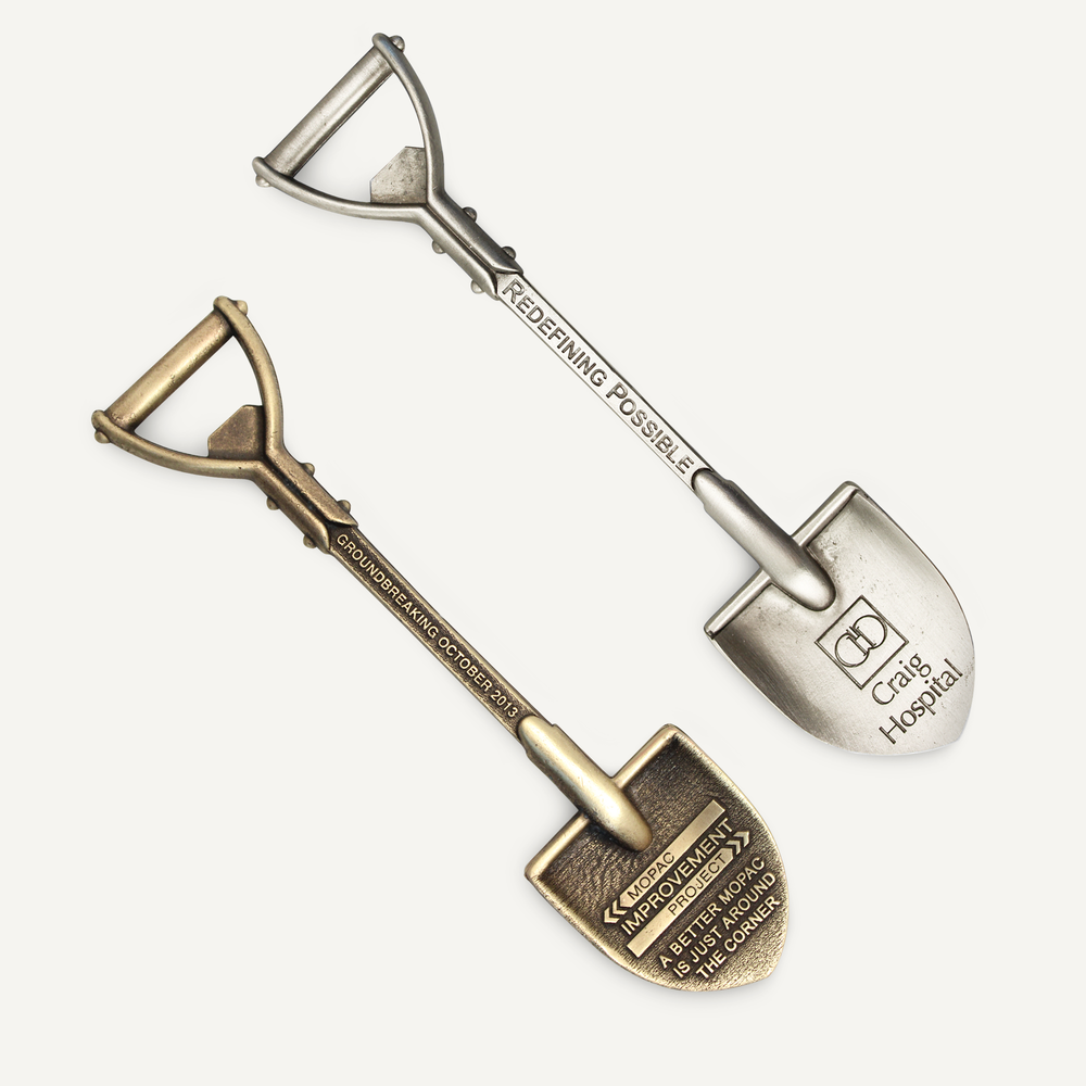 6-3/4" Custom Cast Miniature Shovels - Engraving, Awards & Gifts