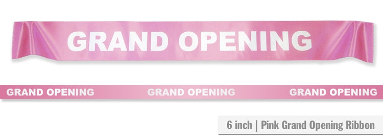 6" Wide GRAND OPENING Ribbon - Engraving, Awards & Gifts