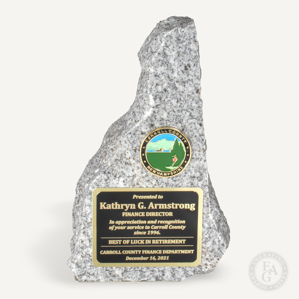 8" New Hampshire Granite Award - Engraving, Awards & Gifts