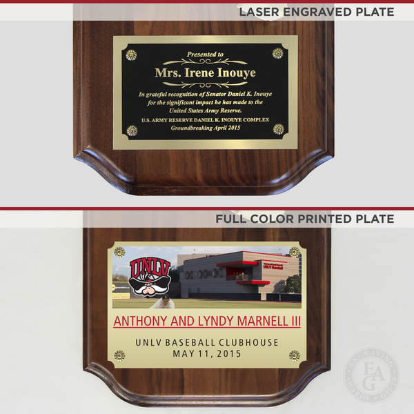 8" x 10" Miniature Shovel Plaque - Engraving, Awards & Gifts