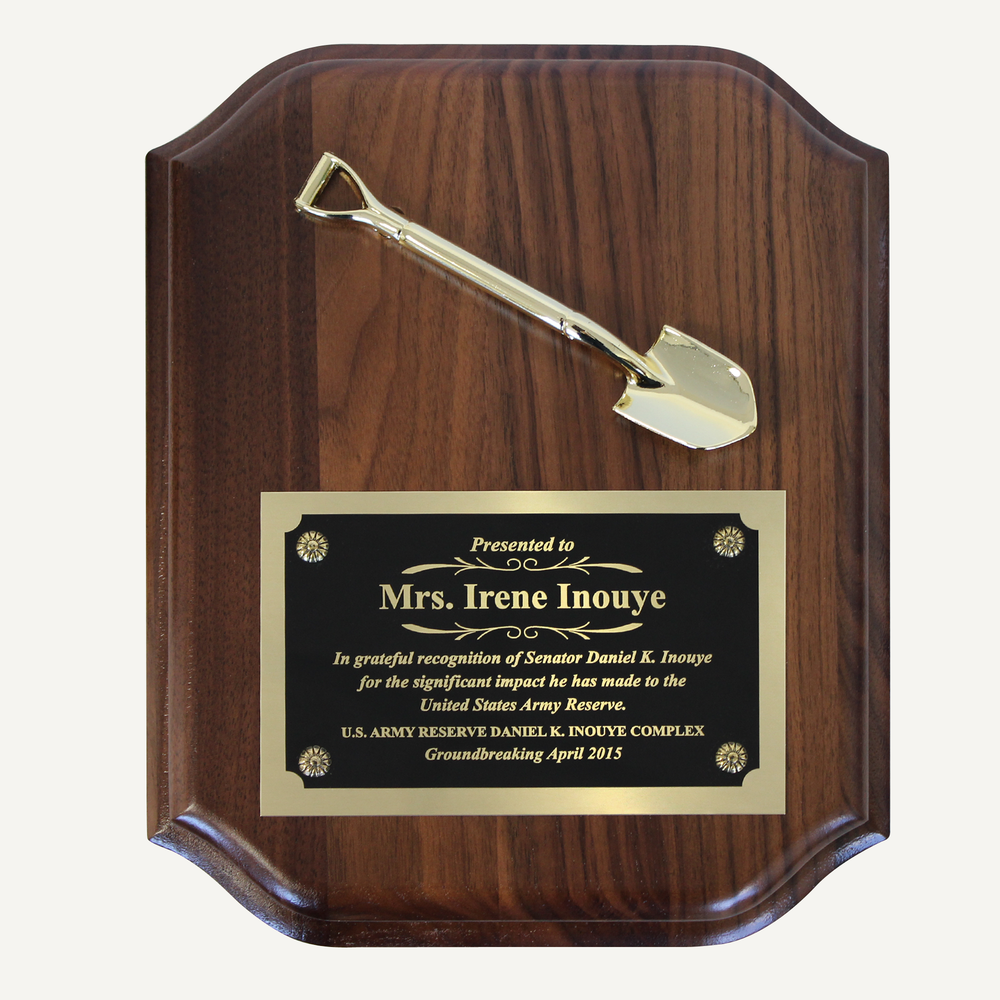 Ceremonial Shovel Plaques - Engraving, Awards & Gifts