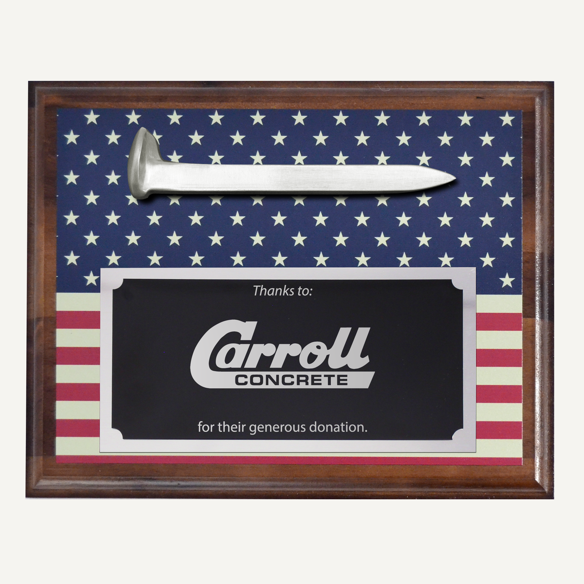 Custom Printed Ceremonial Railroad Spikes Plaques - Engraving, Awards ...