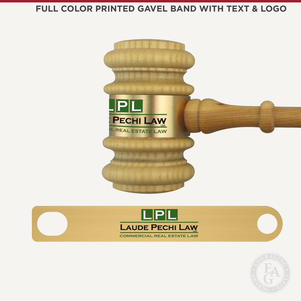10-1/2" Oak Style Presentation Gavel & Case Set - Engraving, Awards & Gifts