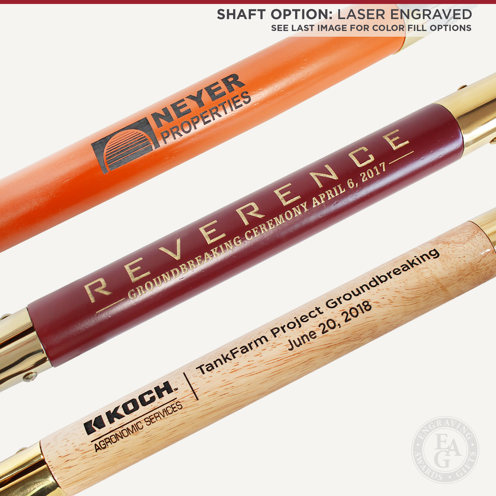 Groundbreaking Ceremonial Shovel Kit - Traditional Gold Plated D-Handl ...