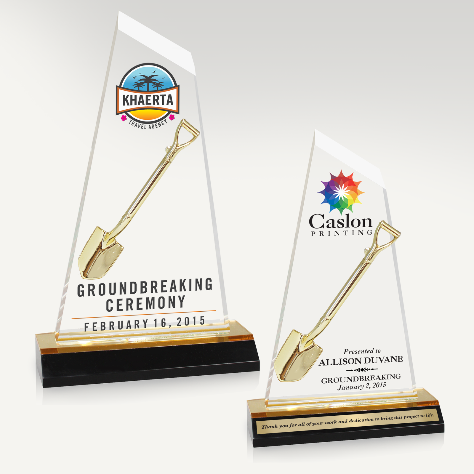 Shovel Presentation Awards - Engraving, Awards & Gifts