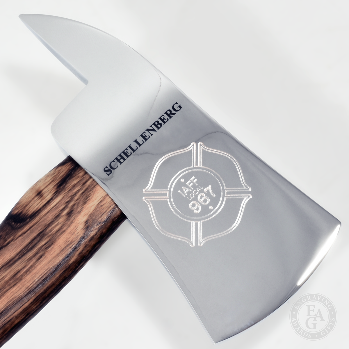 36" Chrome Plated Ceremonial Firefighter Axe - Flamed - Engraving ...