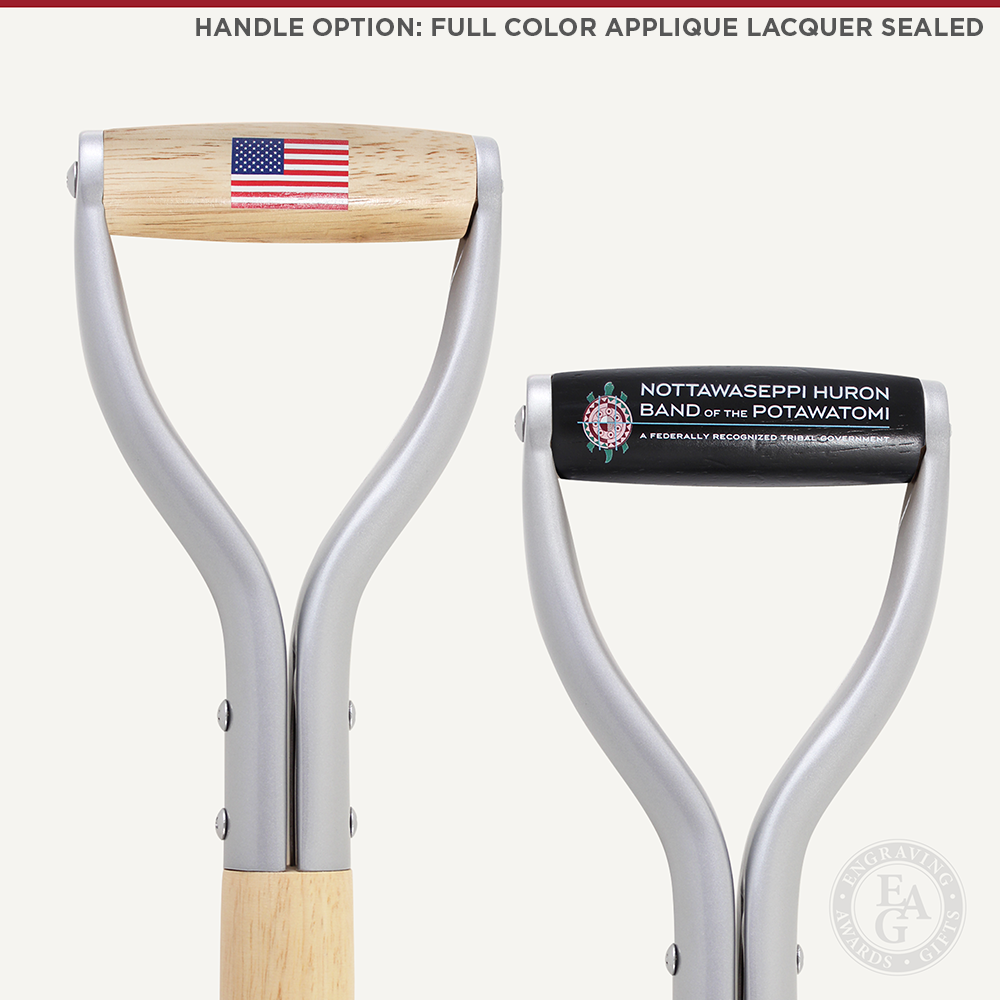 Silver Finish Ceremonial Groundbreaking Shovel - D-Handle - Engraving ...