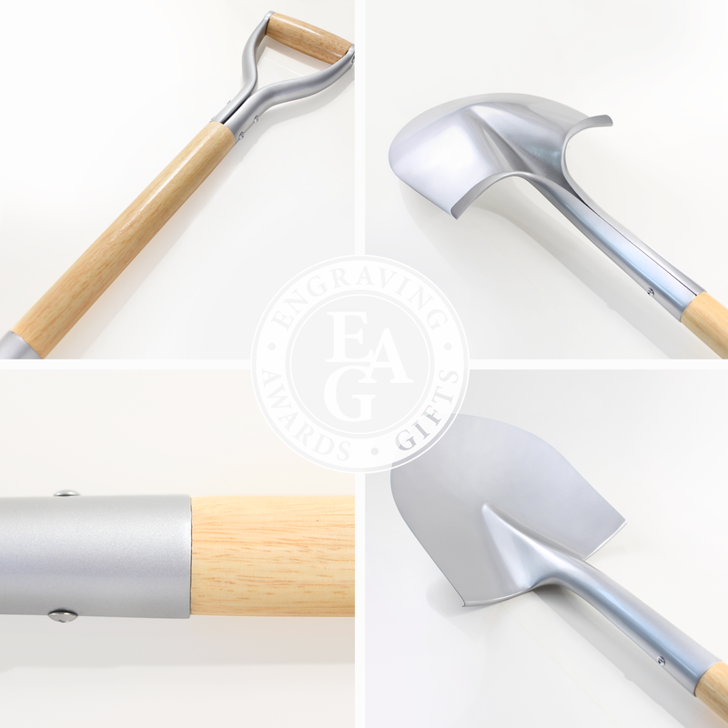 Silver Finish Ceremonial Groundbreaking Shovel - D-Handle - Engraving ...