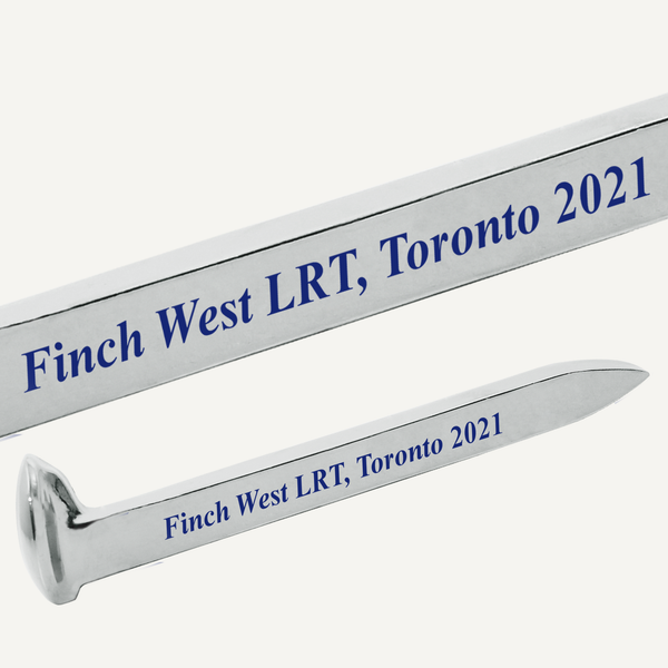 Silver Ceremonial Railroad Spikes - Engraving, Awards & Gifts