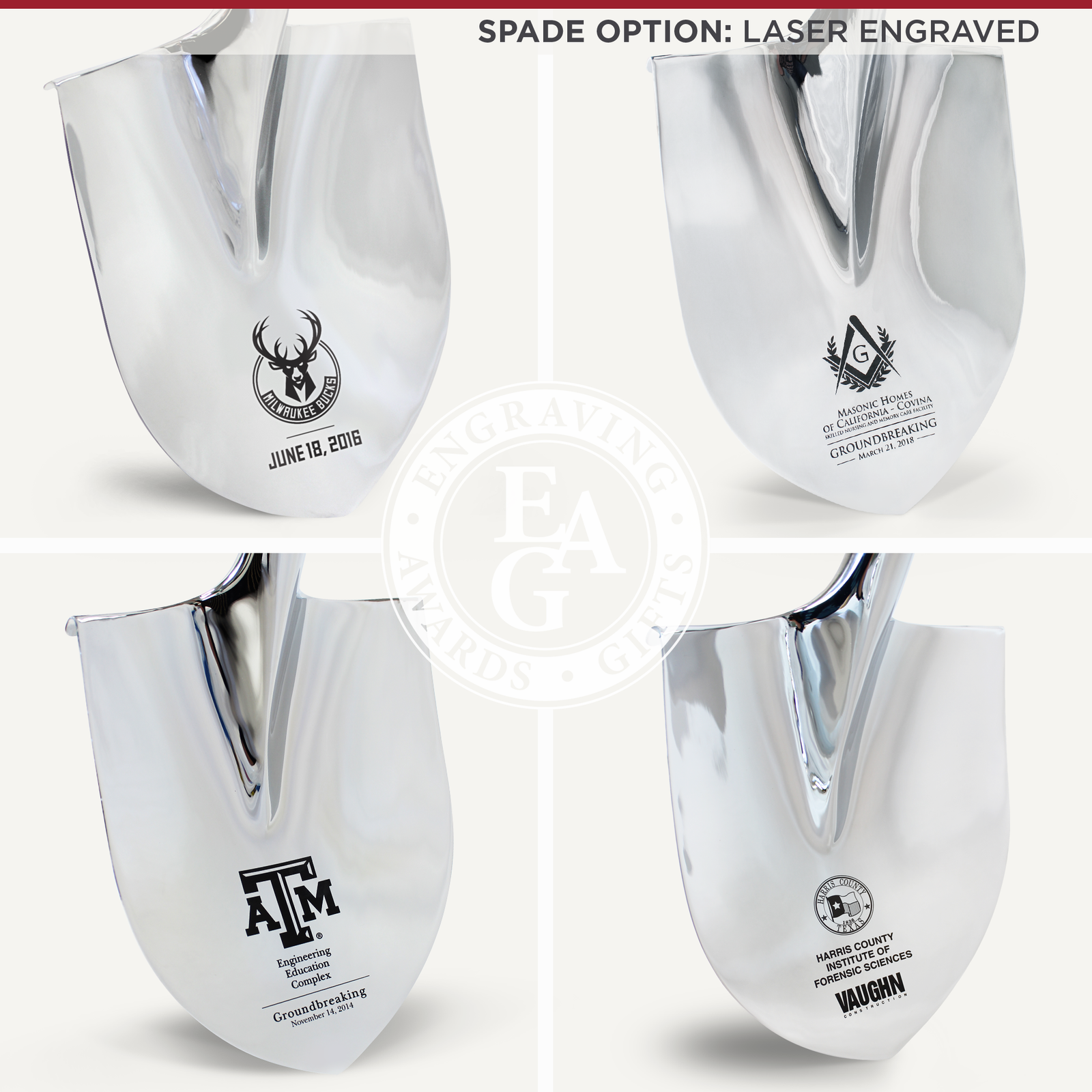 Traditional Chrome Plated Ceremonial Groundbreaking Shovel - D-Handle ...