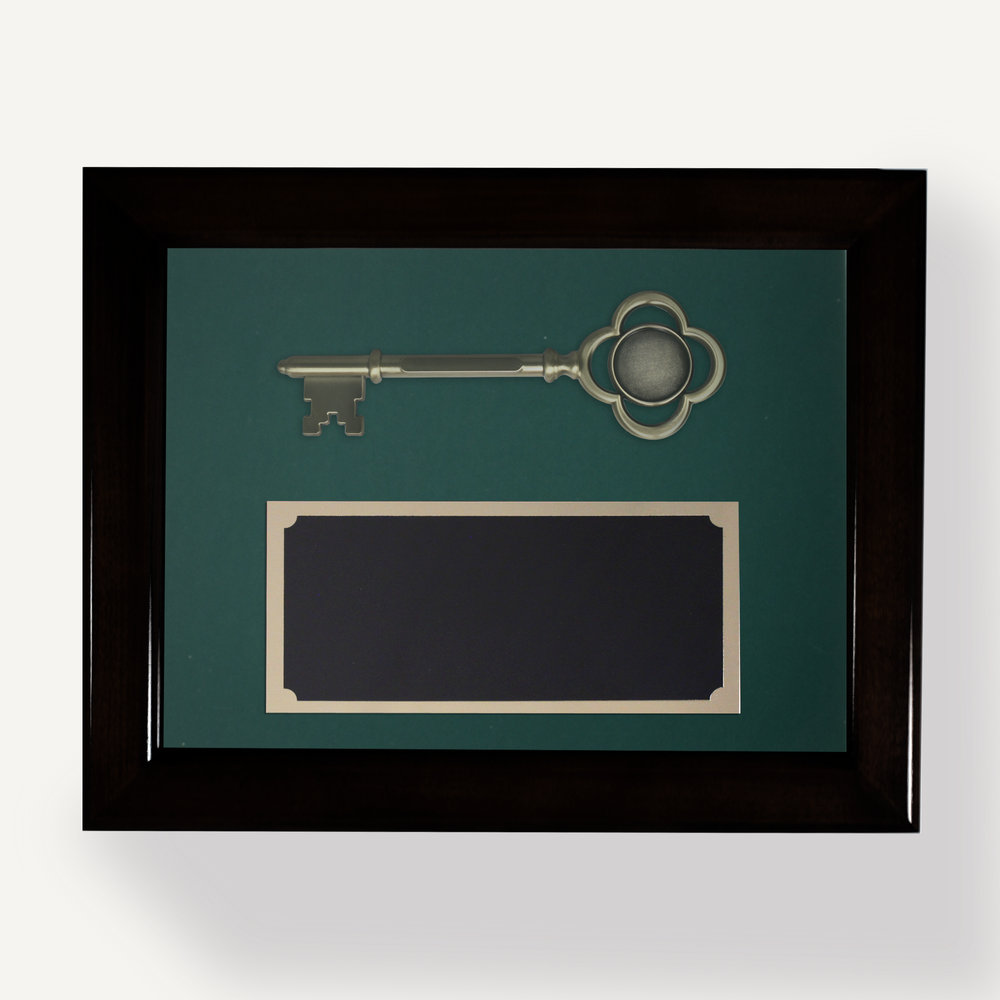 Key Display Case - 8" Bronze Plated Ceremonial Key - Engraving, Awards ...
