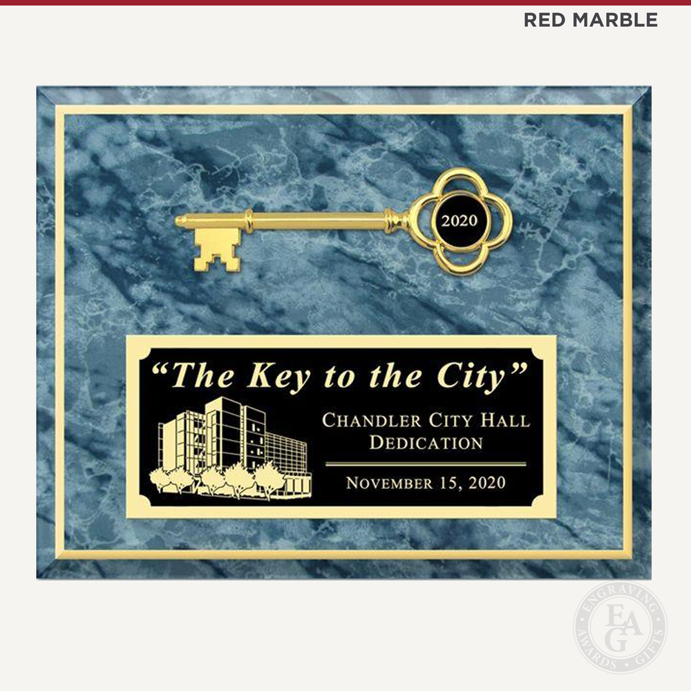 10" x 8" Ceremonial Key Plaque - Engraving, Awards & Gifts