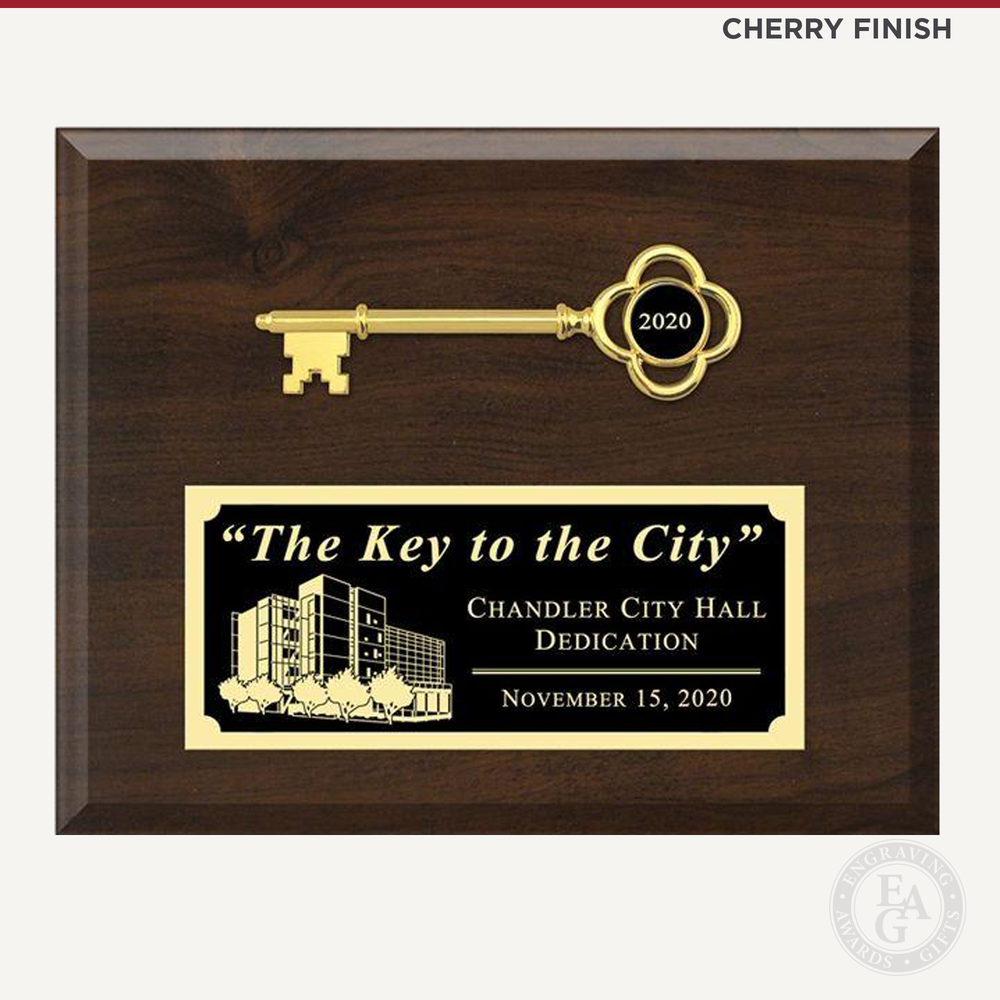 10" x 8" Ceremonial Key Plaque - Engraving, Awards & Gifts