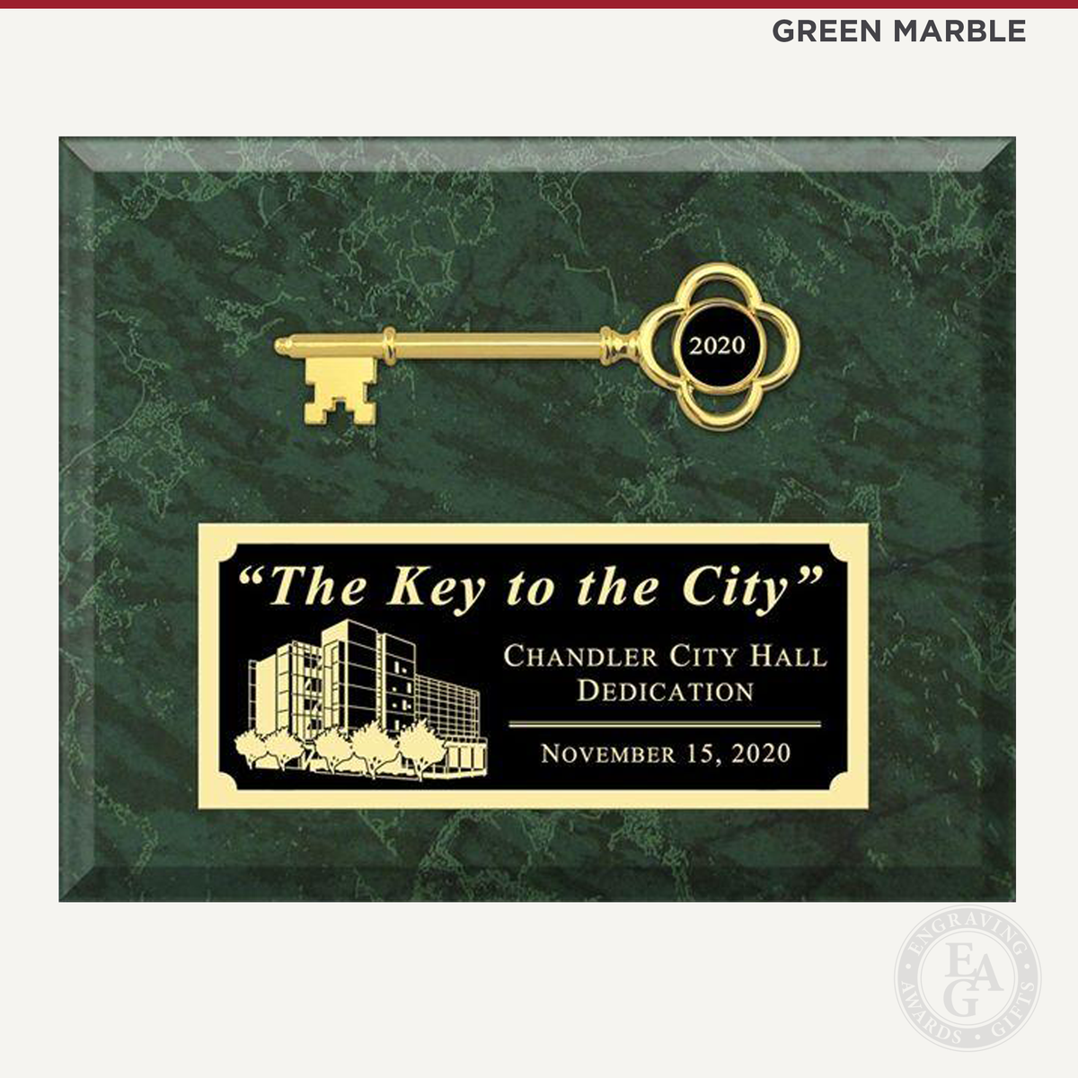 10" x 8" Ceremonial Key Plaque - Engraving, Awards & Gifts