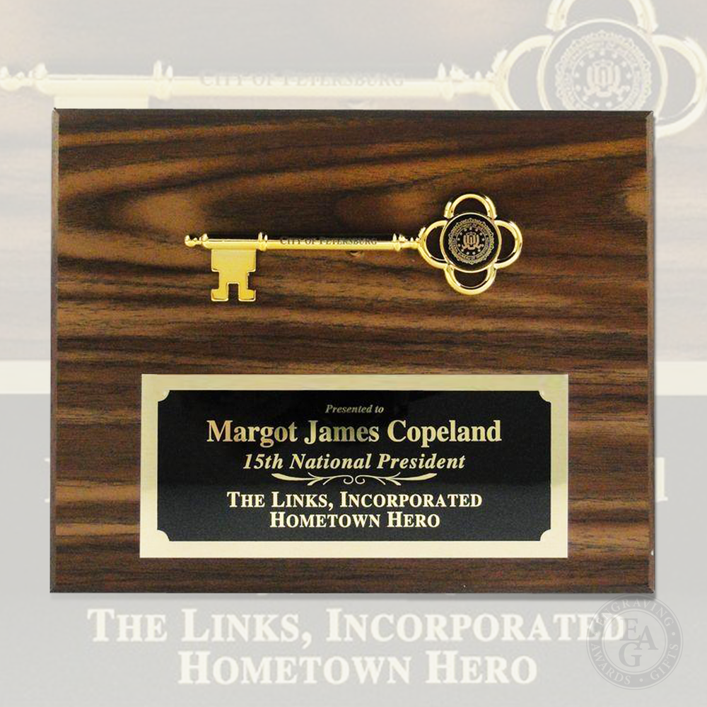 10" x 8" Ceremonial Key Plaque - Engraving, Awards & Gifts