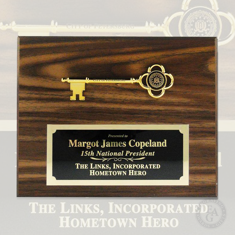 10" x 8" Ceremonial Key Plaque - Engraving, Awards & Gifts