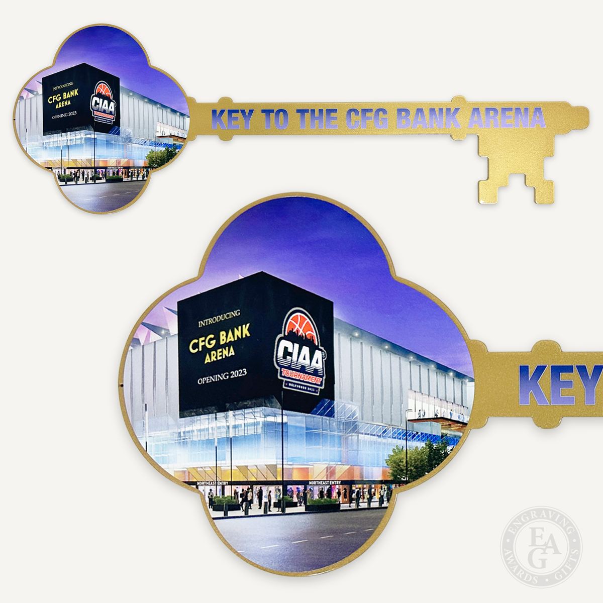 2 Foot Giant Ceremonial Key to the City - Gold Finish with Solid Head ...