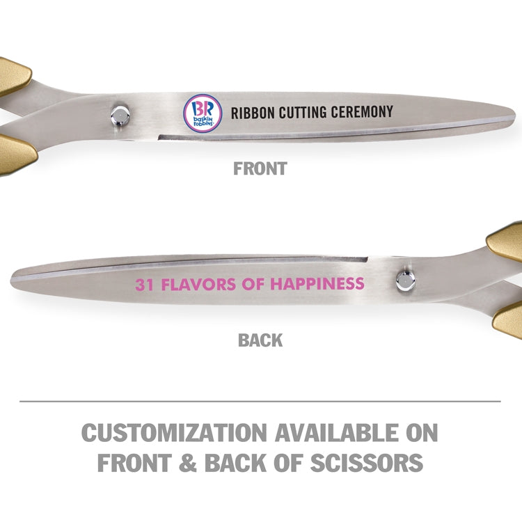 25" Gold Ribbon Cutting Scissors with Silver Blades - Engraving, Awards ...
