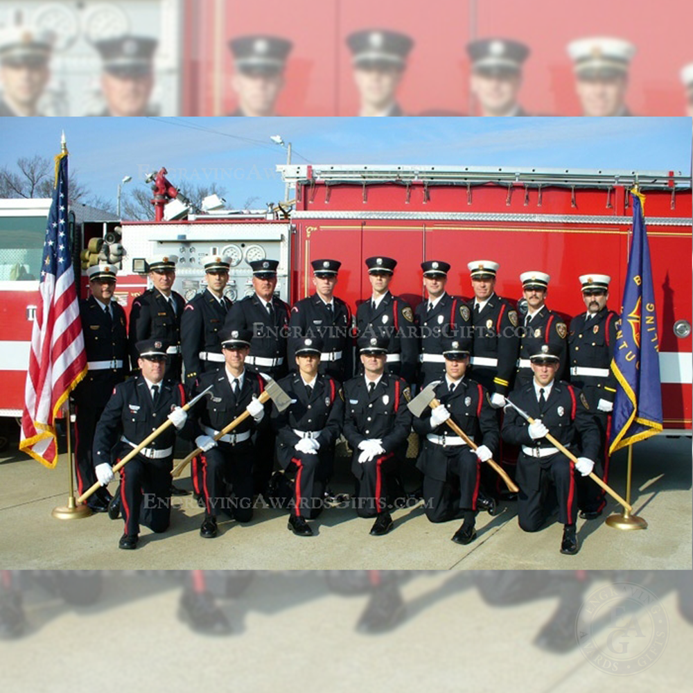 36" Chrome Plated Ceremonial Firefighter Parade Axe - Flamed ...